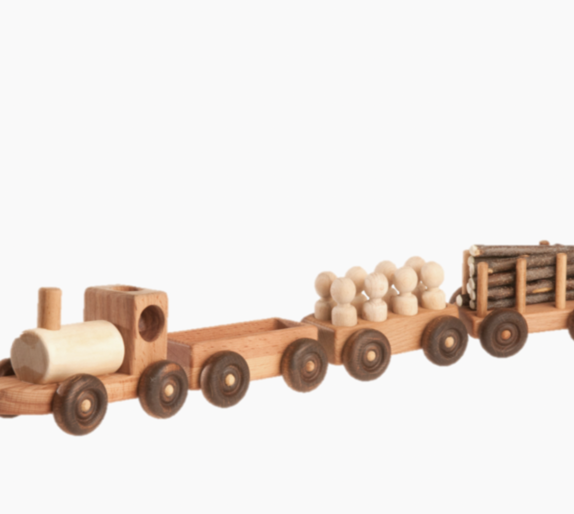 Wooden Toy Train Play Set | Moonberry Mercantile and Trading